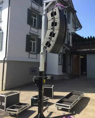 Black Cheap Line Array Speaker Lifting Stand Heavy Duty Hand Crank Lift ...