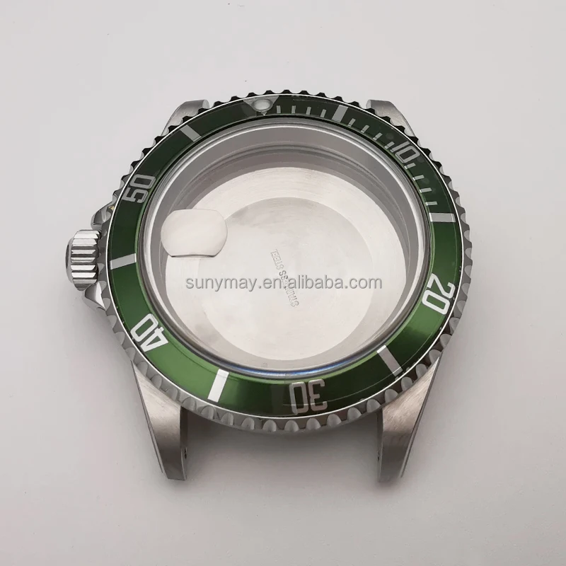 Cnc 904l Stainless Steel Watch Case Green Bezel For Rlx Vintage Sub ...