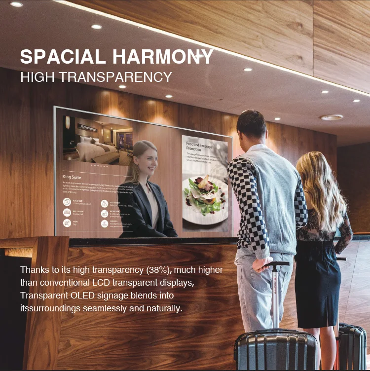 Transparent OLED Signage - 55 Inch Digital Display