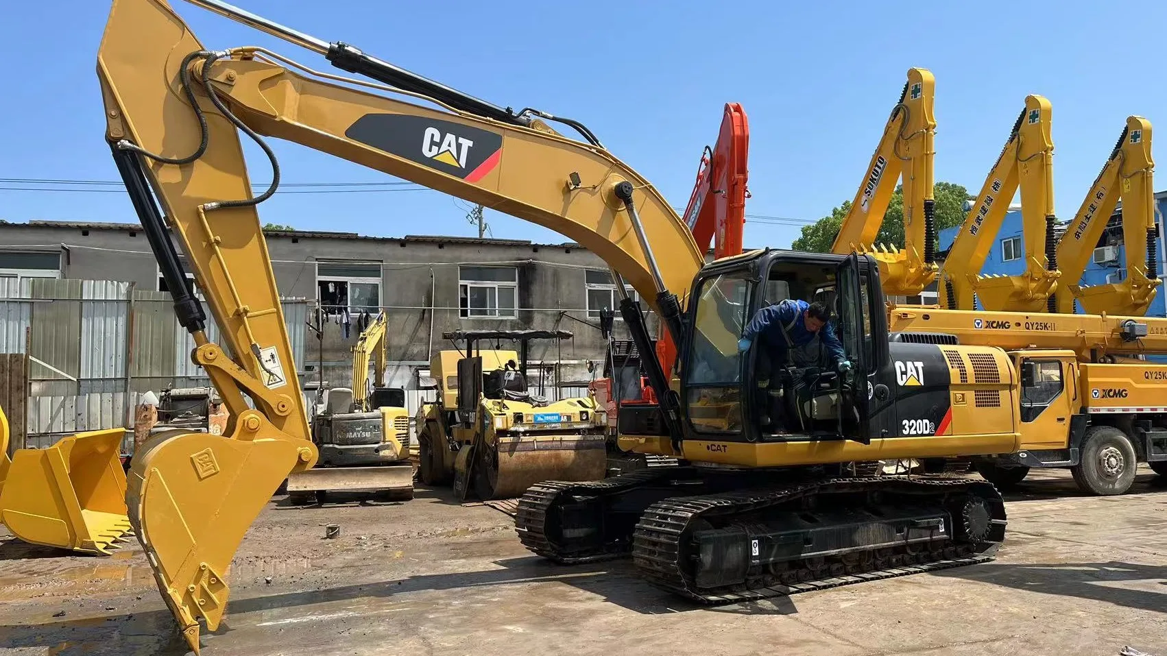 Caterpillar/cat Medium Used Excavator 20t Cat 320b,320c,320d Excavating ...