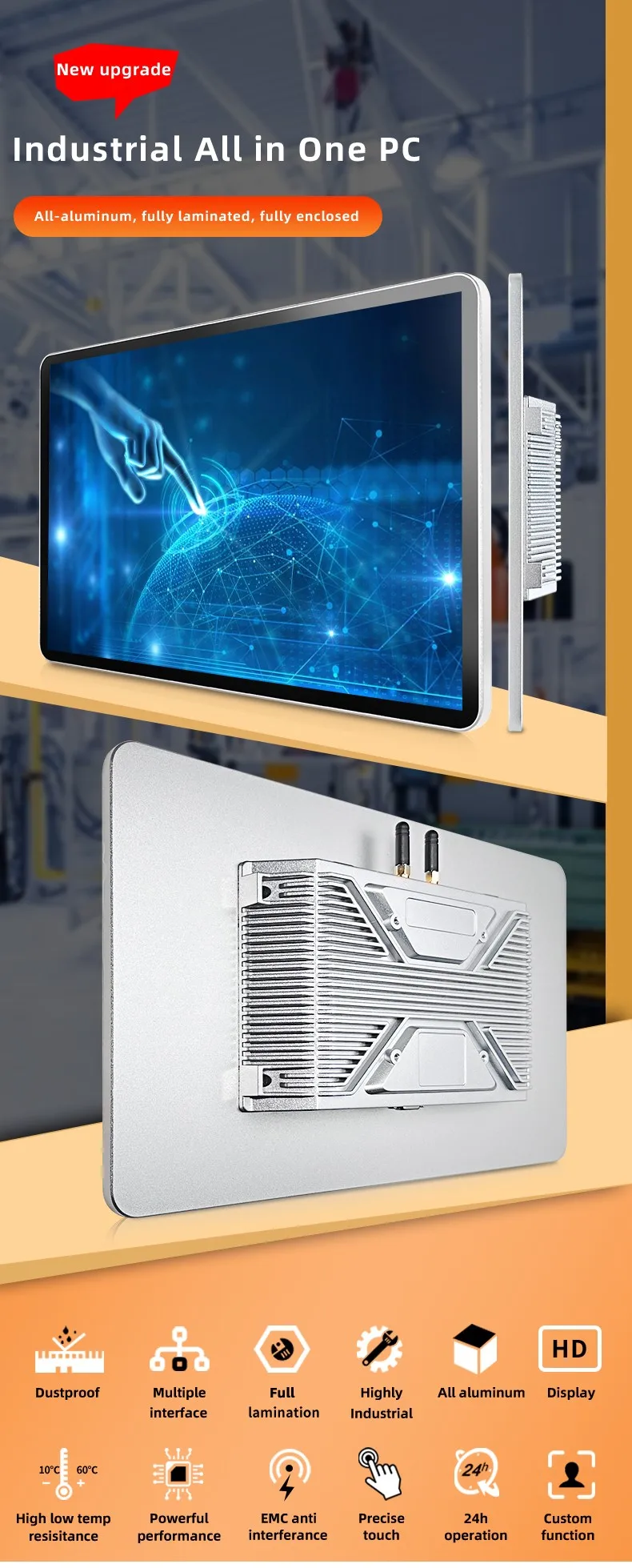 10.1 15.6 Inch Capacitive Screen All In One Pc Android Touchscreen ...