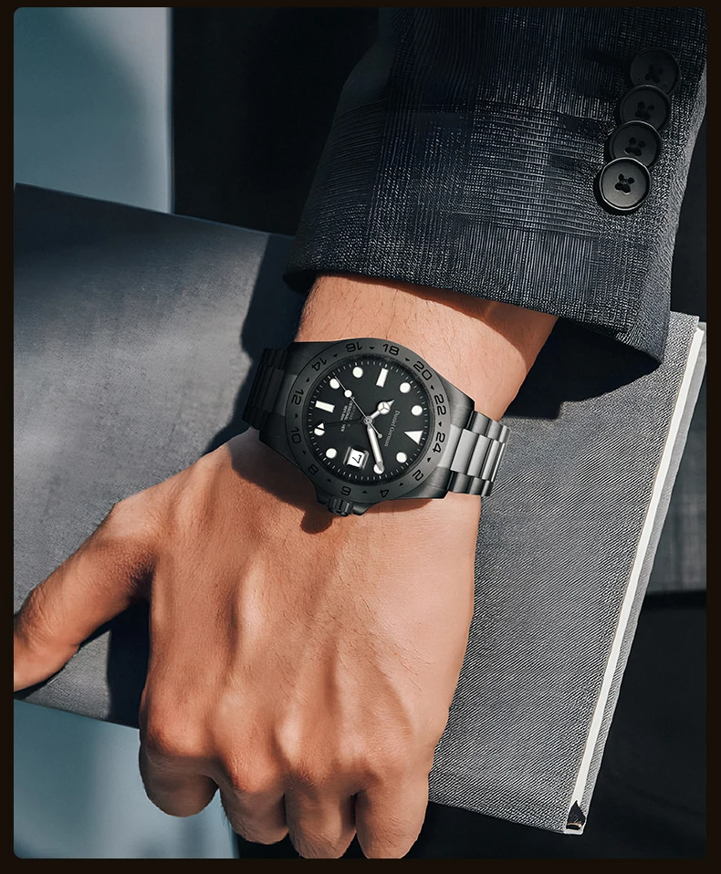 Daniel Gorman 50m Waterproof Luminous Stainless Steel Strap Luxury ...