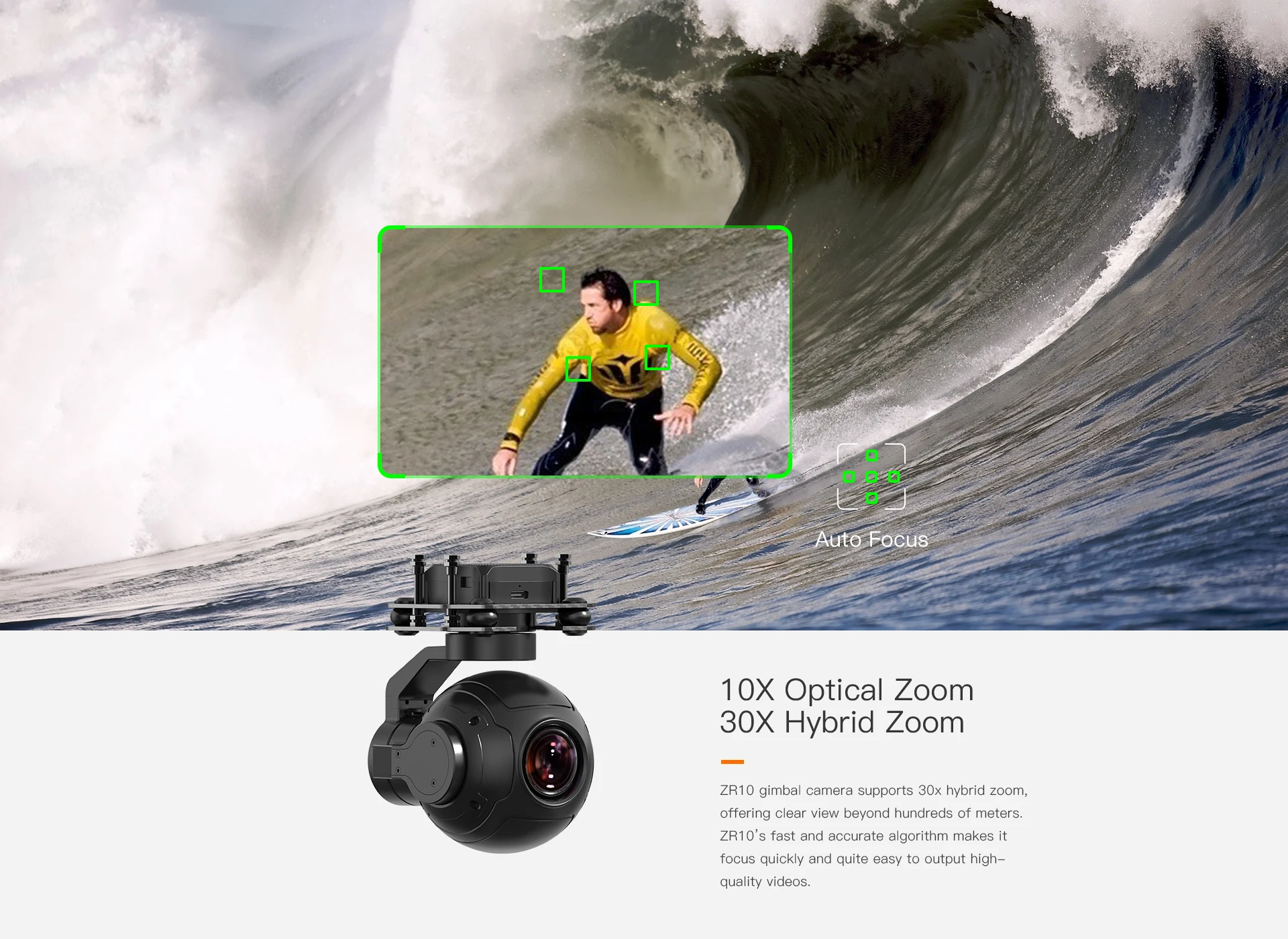 Siyi Zr10 2k 4mp Qhd 30x Hybrid Zoom Gimbal Camera With 2560x1440 Hdr ...