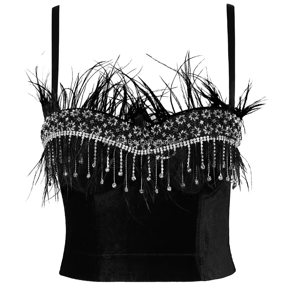 Burning Man Mini Bustier Top Showgirl Rave Bra,Clubwear Rhinestone Top ...
