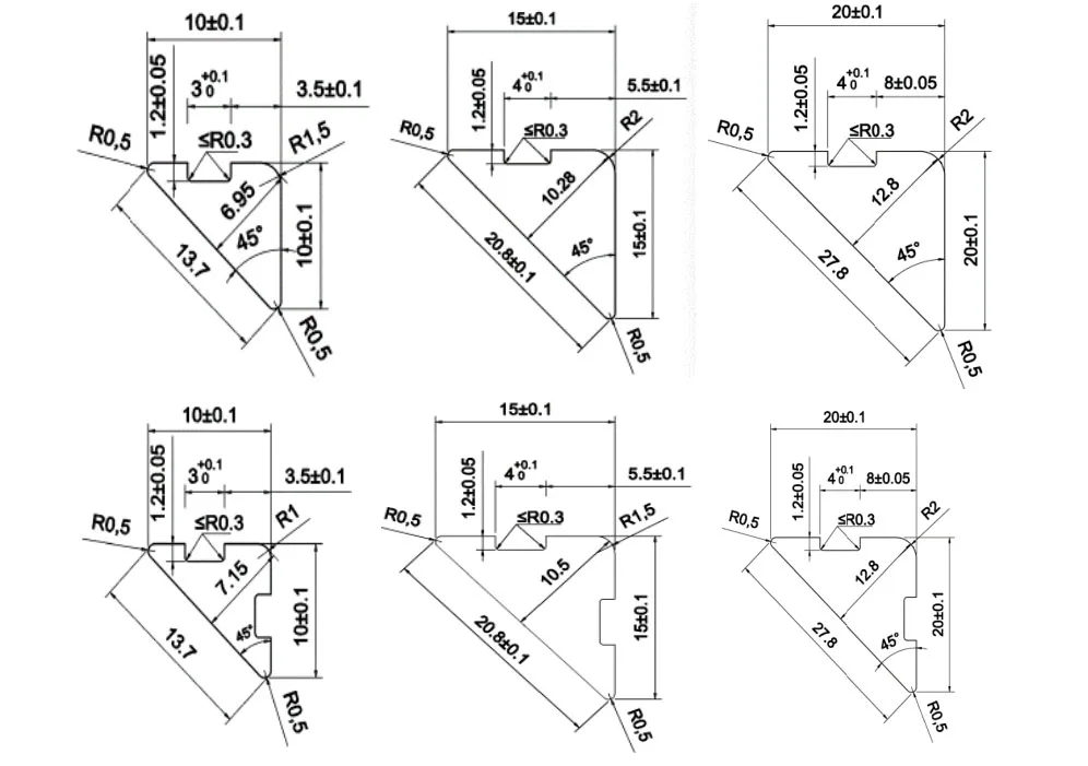 Strip Steel Triangle Magnetic Concrete Chamfer for Precast