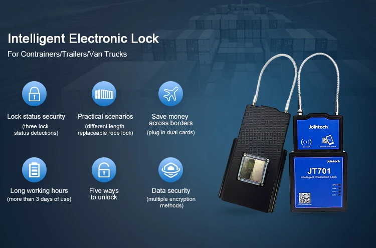 4G Cargo Security Lock - Jointech JT701 Smart GPS Padlock