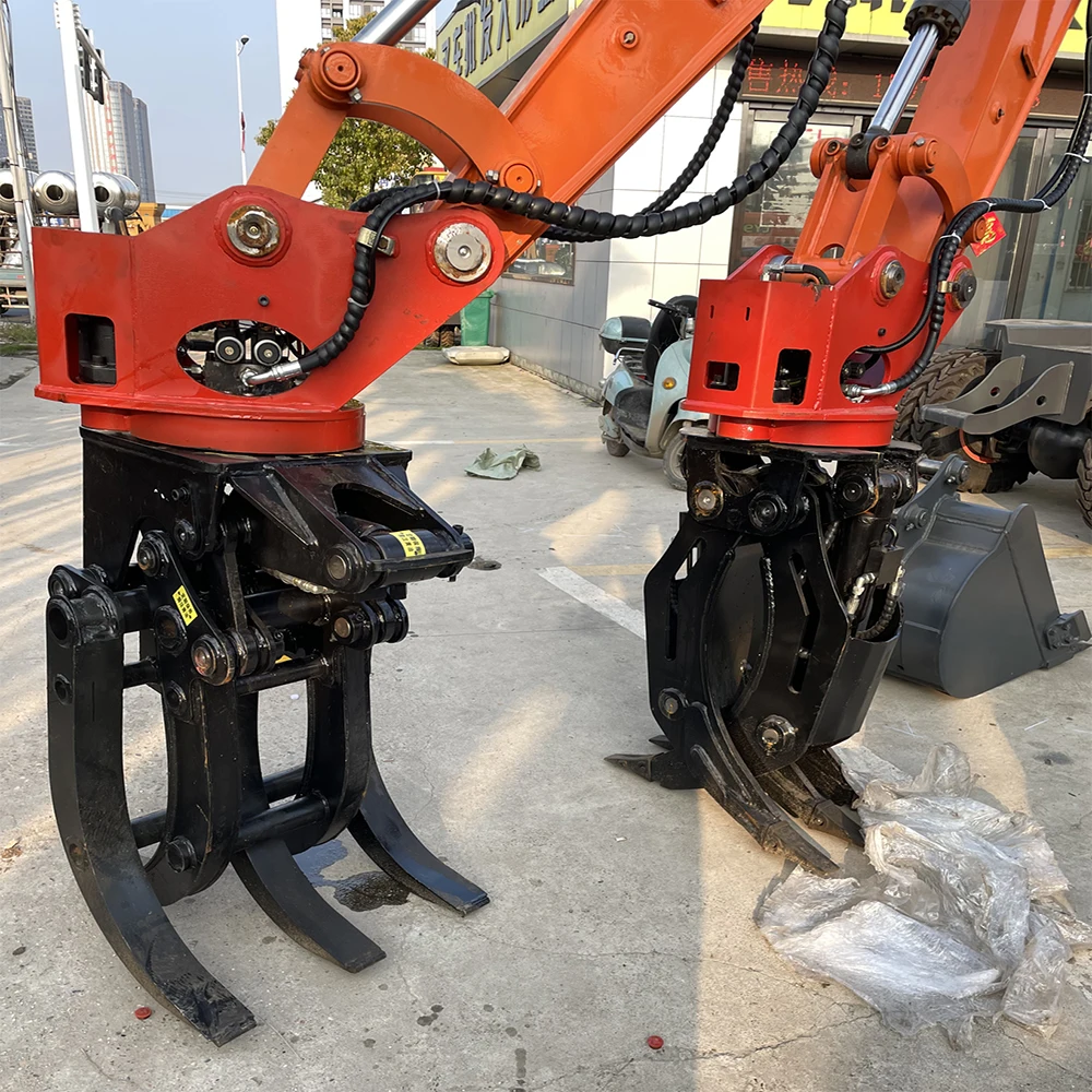 Engineering And Construction Works Excavator Or Skid Steer Forestry ...