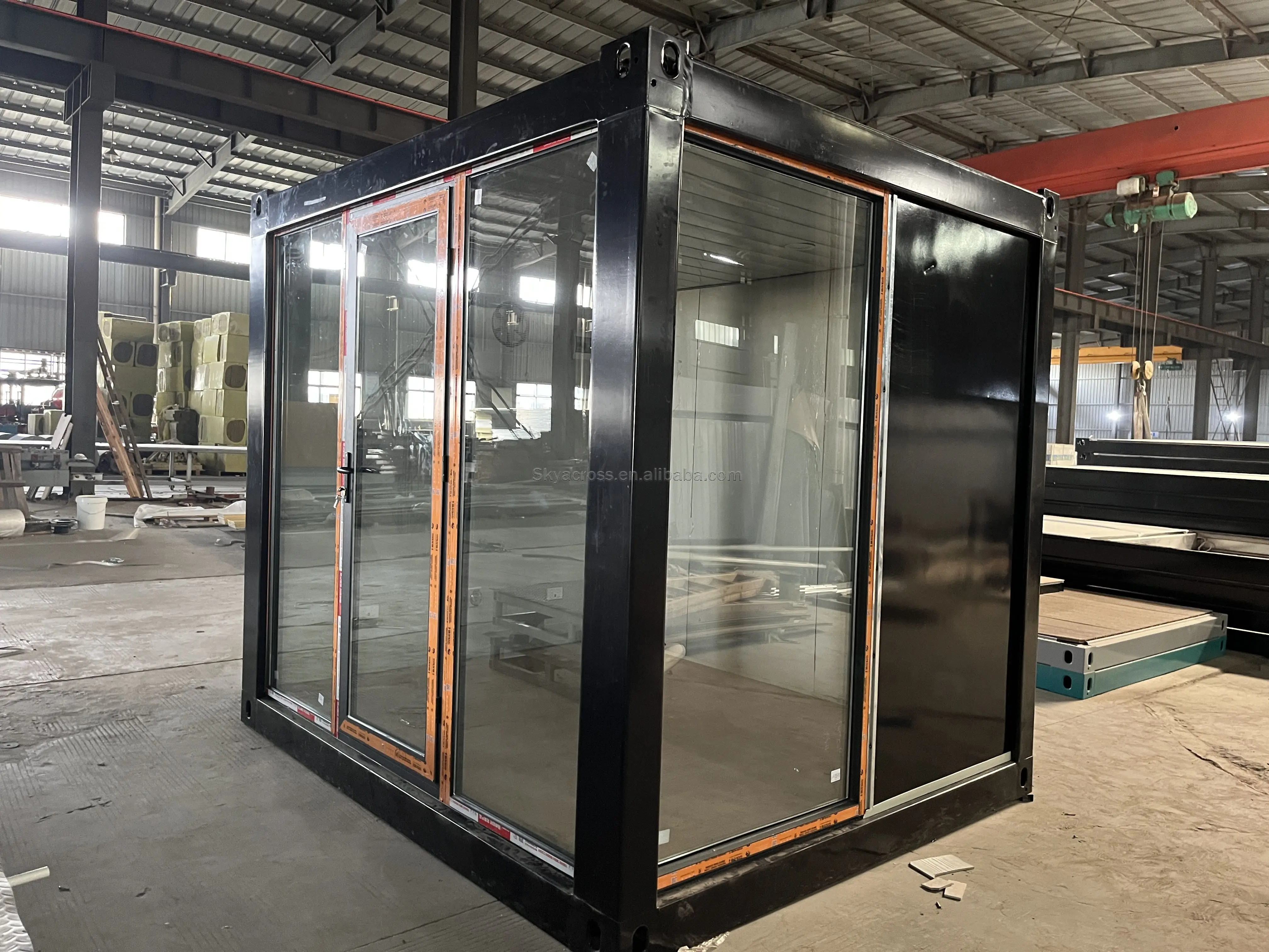 Low Cost 10ft Black Flat Pack Container Office - Strong Structure