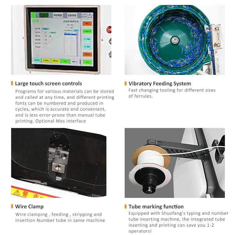 Ew-5350 Automatic Inserting Number Code Tube Machine Wire Cable ...