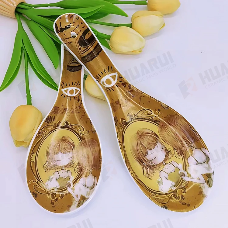 Custom Attractive Colored Porcelain Spoon Holder Ceramic Kitchen Spoon ...