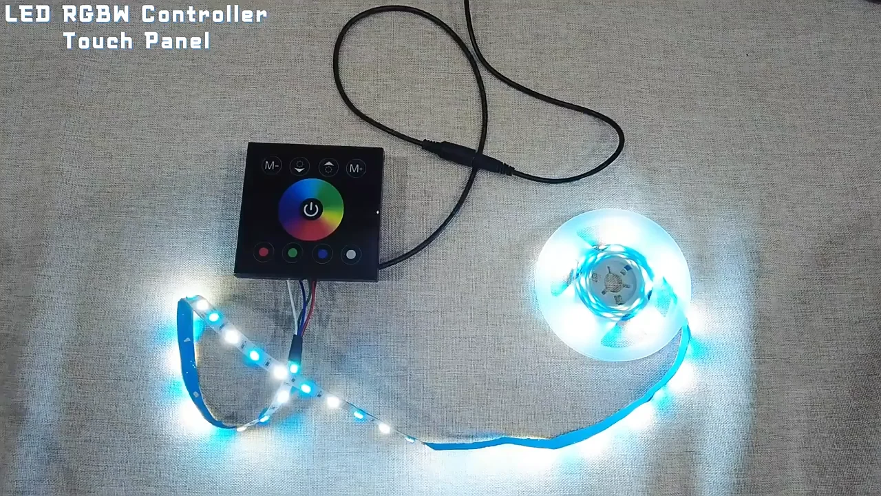 Touch Panel Wall Mounted Light Controller 86*86mm Rainbow Color Wheel ...