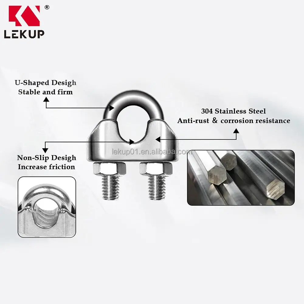 304 Stainless Steel Wire Rope Accessory Set - Durable & Versatile