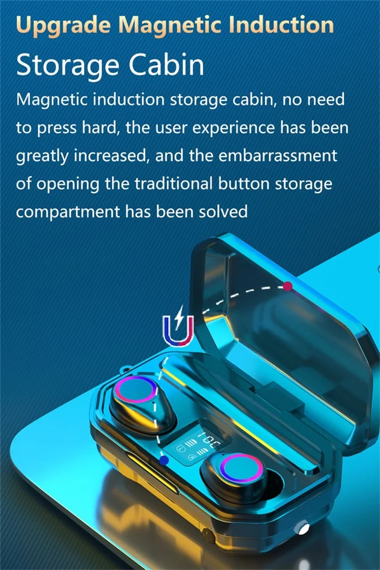 M12 Tws Wireless Bt Earphones 9d Stereo Hifi Headset Ipx6 Waterproof ...