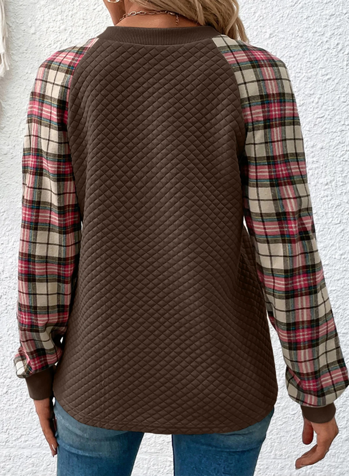Dear-lover Oem Odm Custom Logo Private Label Pullover Plaid Raglan ...