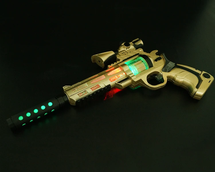 Kids Electric Gun Weapons Plastic Revolver Light Up Toys Led Flashing ...