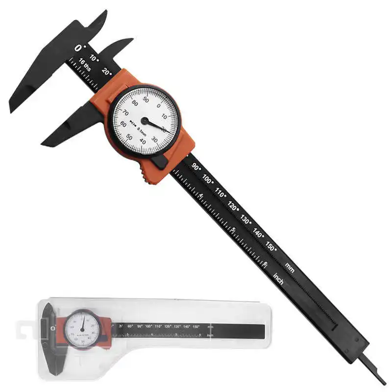 Metric 0-150mm Plastic Tape Gauge Caliper British 0-6 "vernier Caliper ...