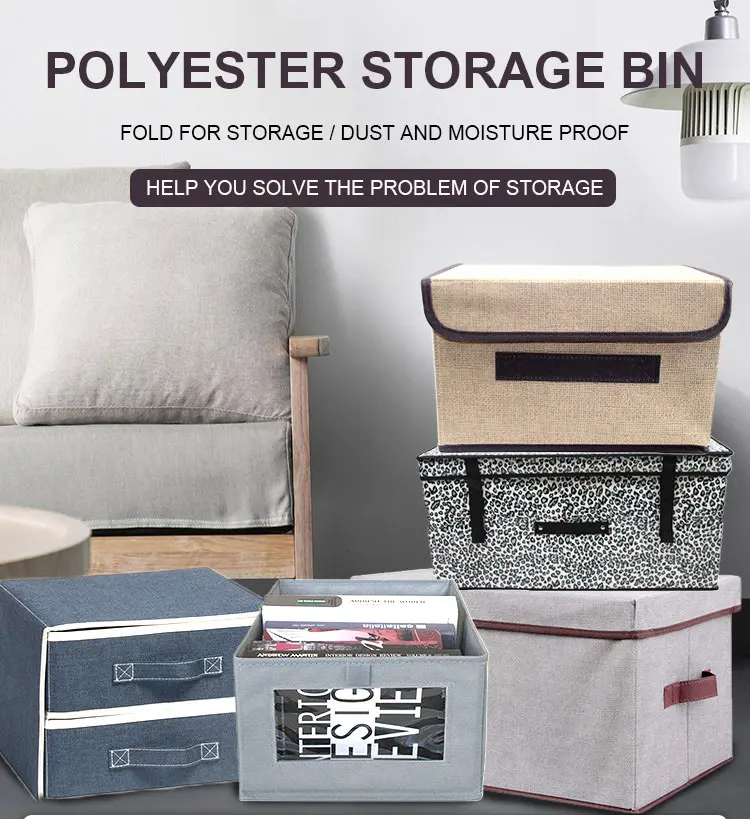 Foldable Storage Boxes With Handles For Clothes Toys Cosmetic For Books ...