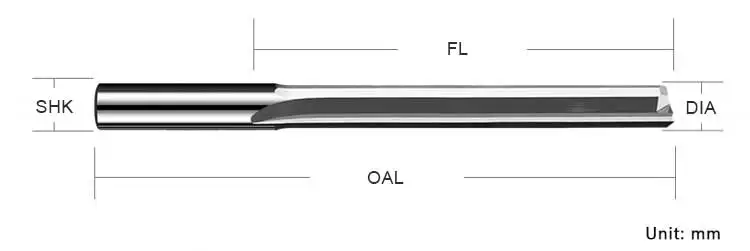 3.175mm 4mm 6mm 8mm Shank Two Flute Carbide CNC Wood Router Bit for MDF