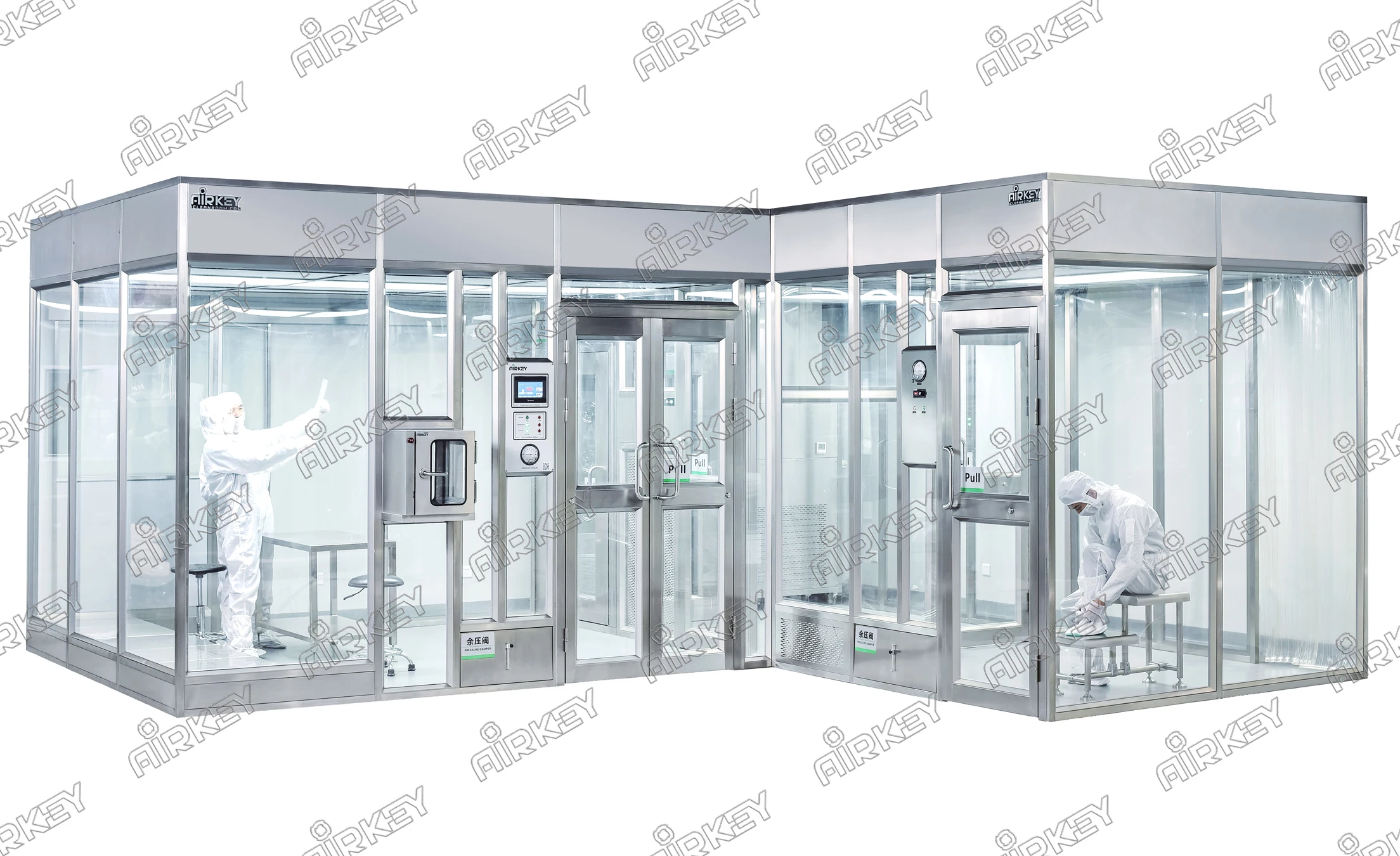 Airkey Fast Installation Modular Prefabricate Cleanroom With Ffu Heap ...