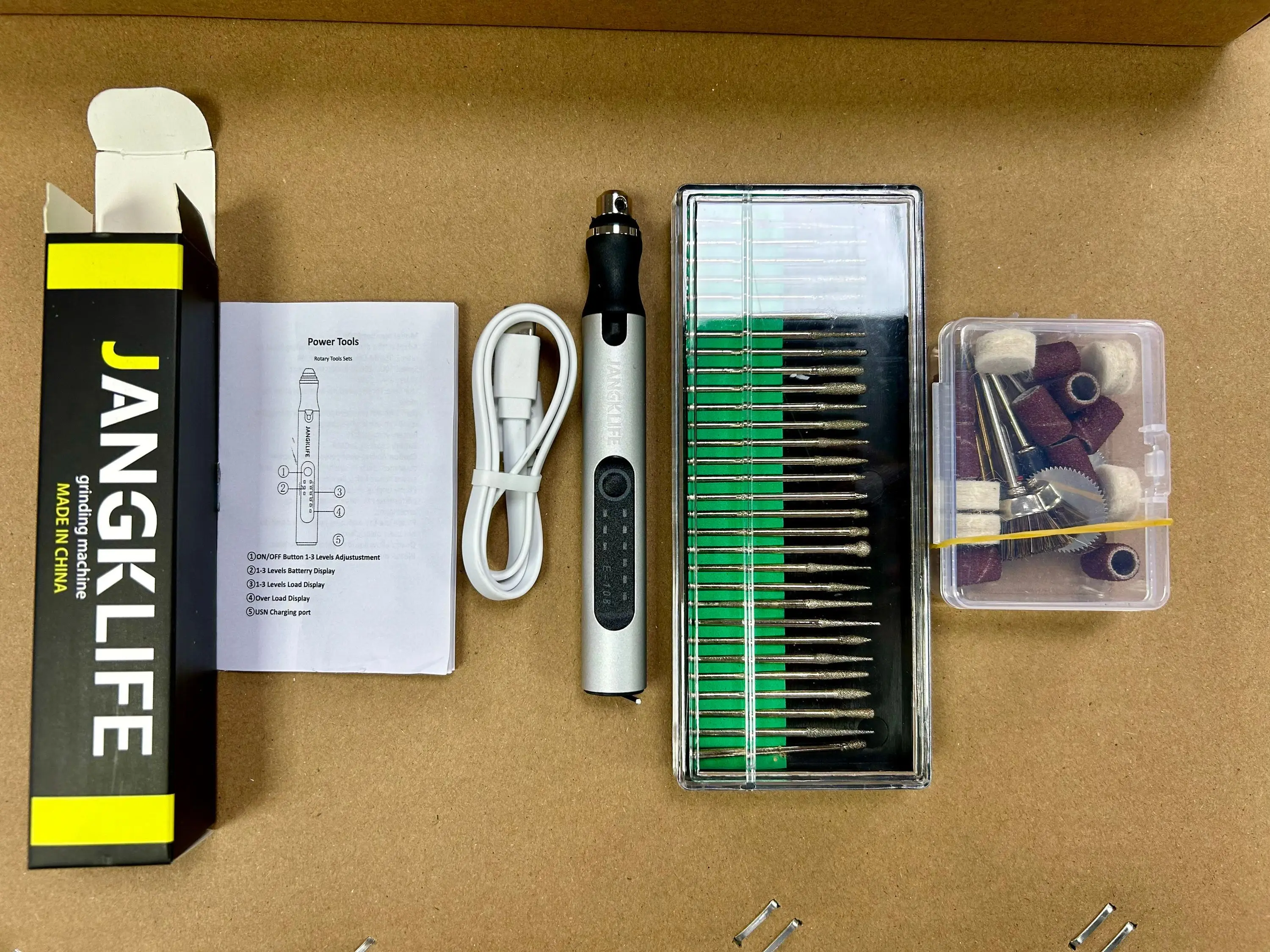 JANGKLIFE Cordless Rotary Tool Set - 55pcs Accessories Kit