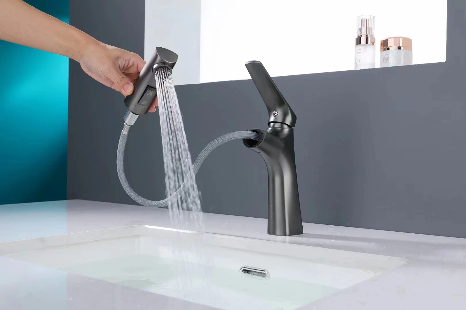 Sus304 Stainless Steel Bathroom Faucet One Hole Mixer Tap Deck Mount ...