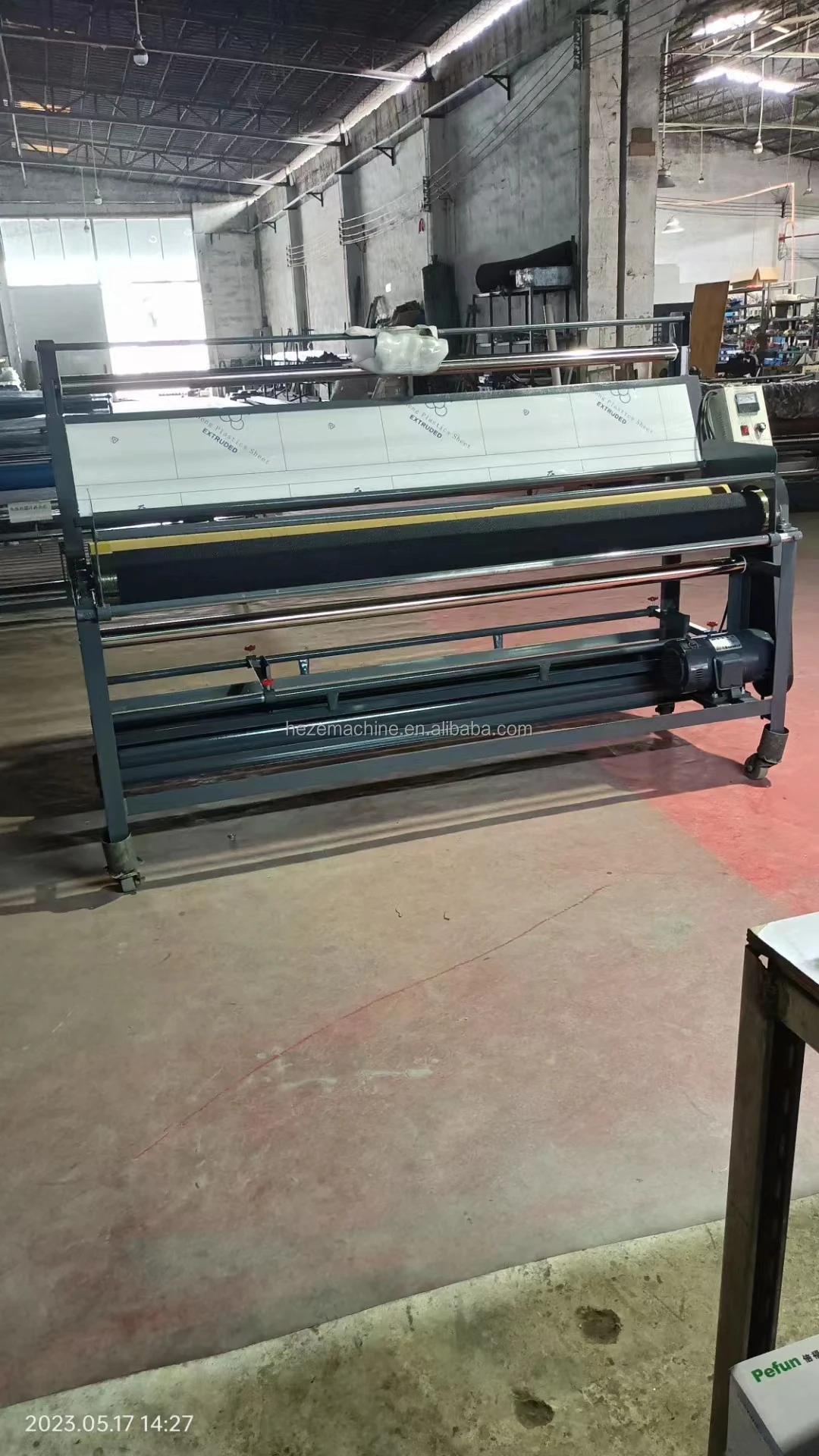 Textile Fabric Cloth Rolling Machine Fabric Meter Counter Rolling ...