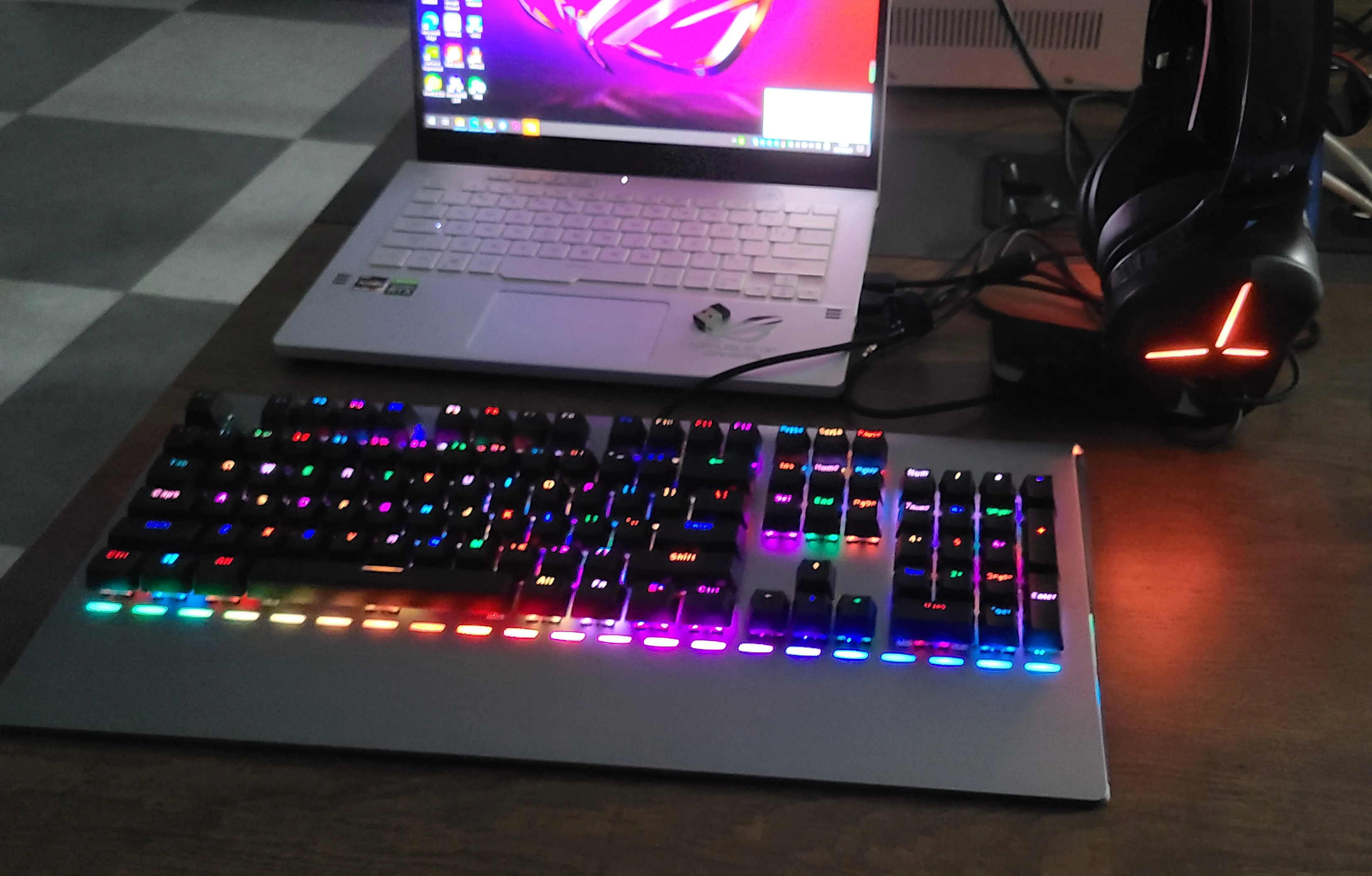 Honcam Oem 104 Keys Content Key Cap Rgb Metal Gaming Mechanical ...