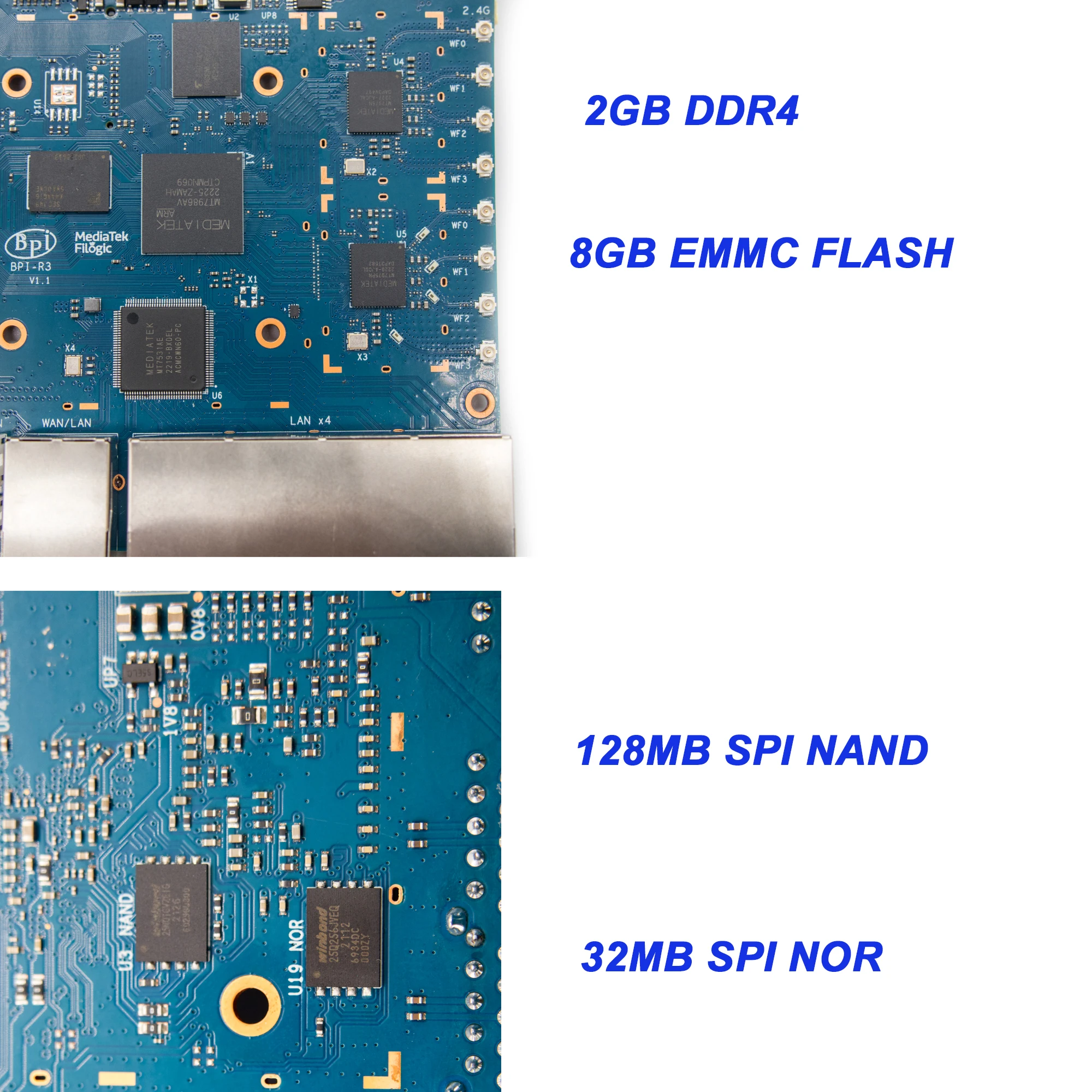 Wifi 6 Mt7986 Router Banana Pi Bpi R3 With 7x Ethernet Ports - Buy Wifi ...