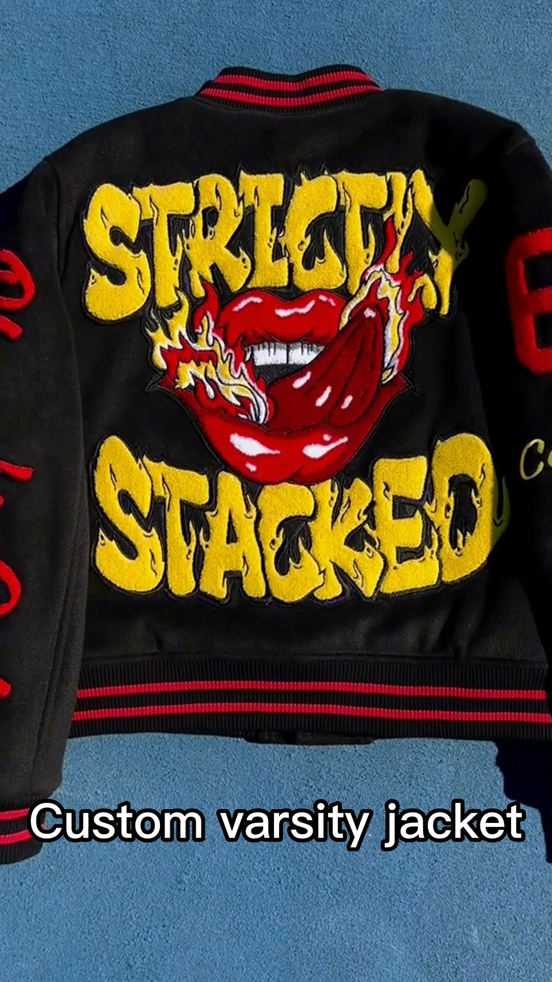 High Quality Custom Street Wear Logo Patch Baseball Jacket Trucker ...