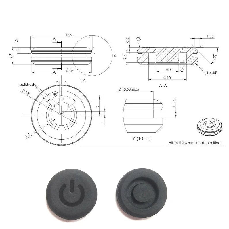 Silicone Rubber Cover /cap For Flashlight Switch Oem On/off Buttons ...