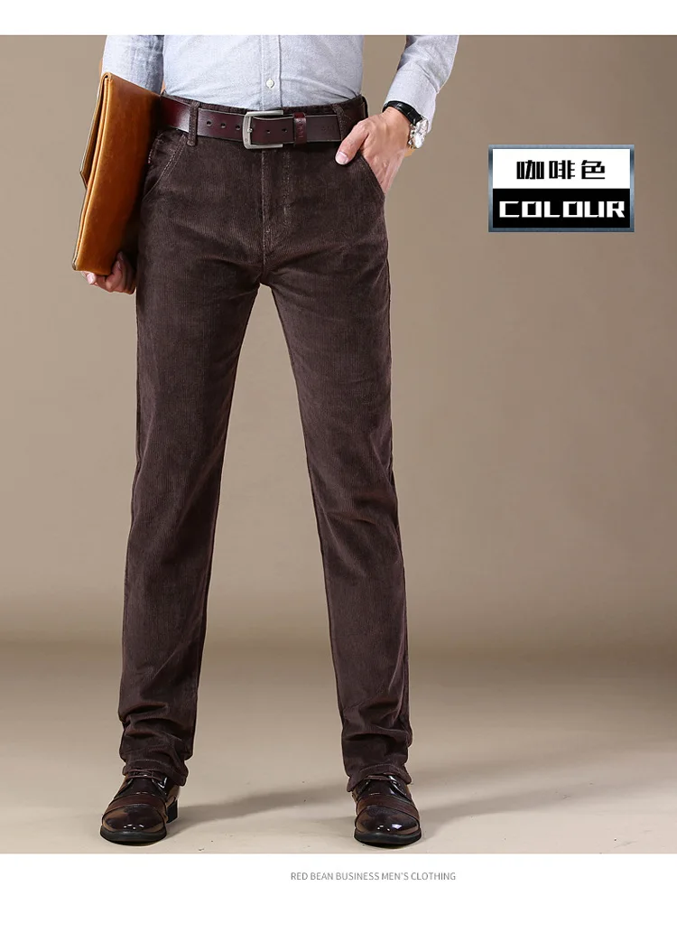 Corduroy Pants Men Trousers - Warm, Classic, and Sustainable