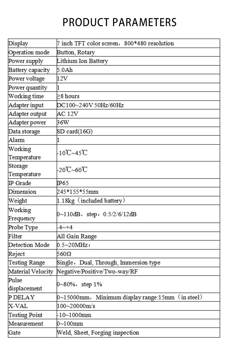 Portable Phased Array Ultrasonic Flaw Detector - Customized Support