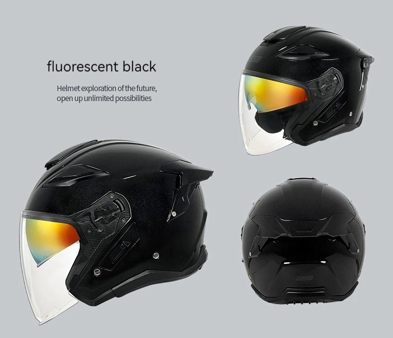 Factory Shipped Carbon Fiber Dual-lens Semi-full (3/4) Motorcycle ...