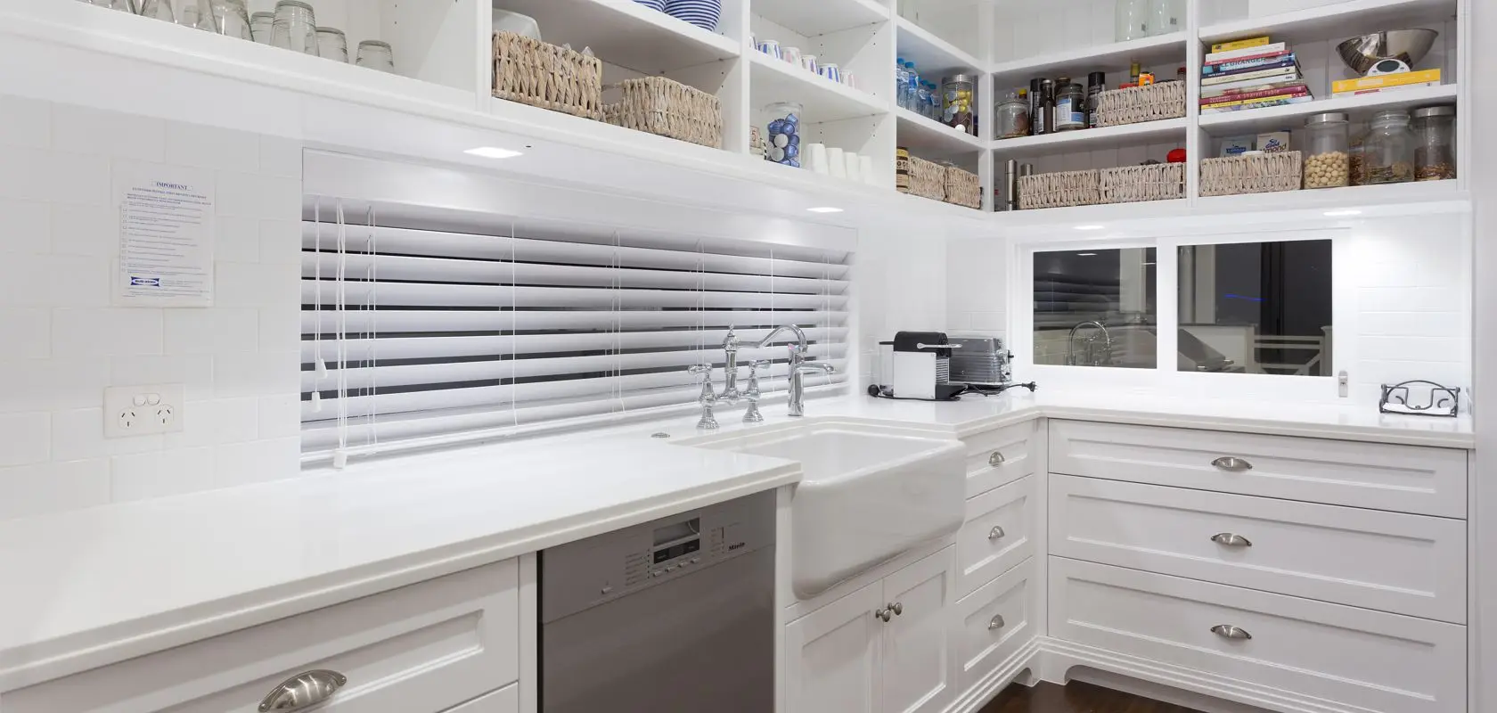 Hampton Style Kitchen Cabinet Design 2 Pac Shaker Matt Finish Kitchen ...