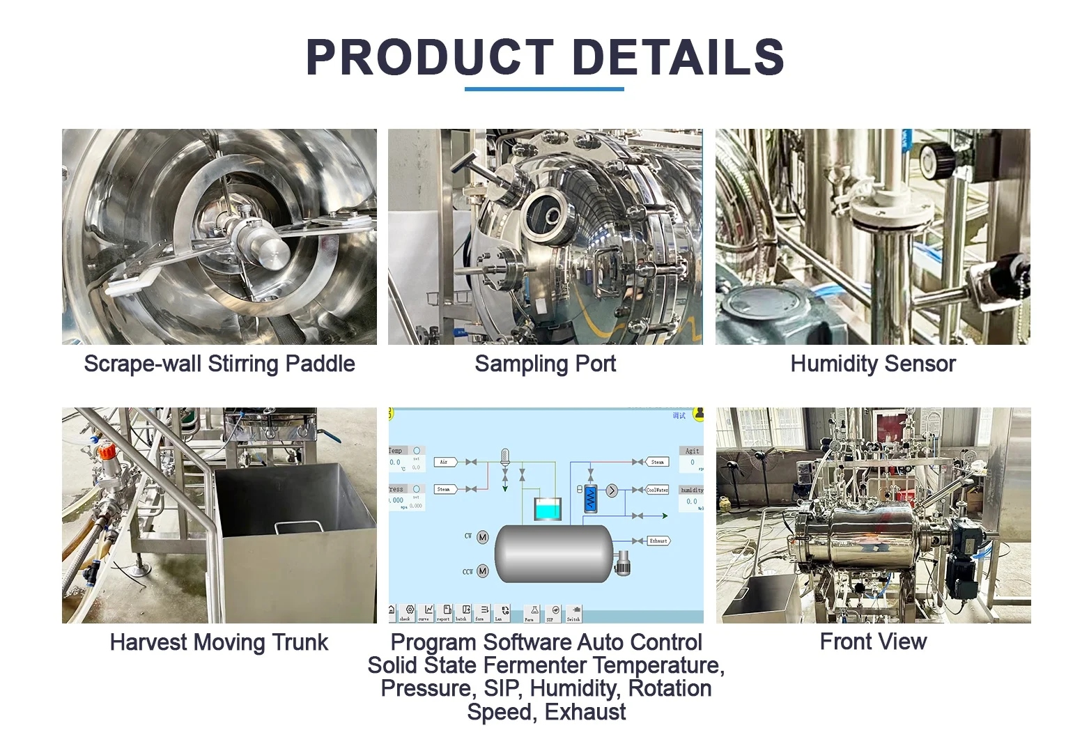 100L Solid State Bioreactor Industrial Fermentor - Automatic Lab ...