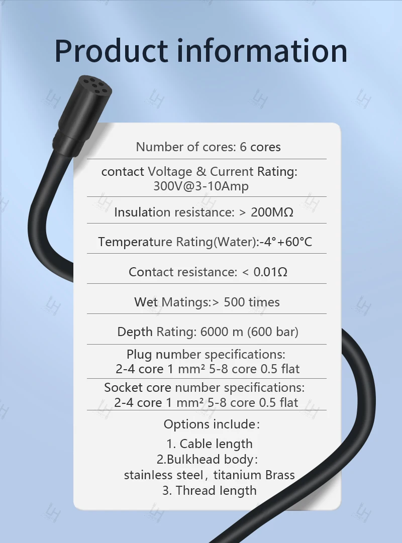 SMCBH6F Waterproof Electric Subsea ROV Pluggable Cable Connector ...