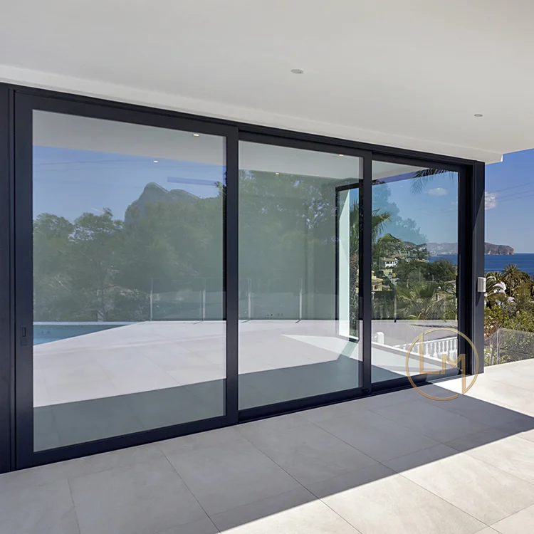 Double Glazed Low E Glass Soundproof Patio Main Entrance Sliding Door ...