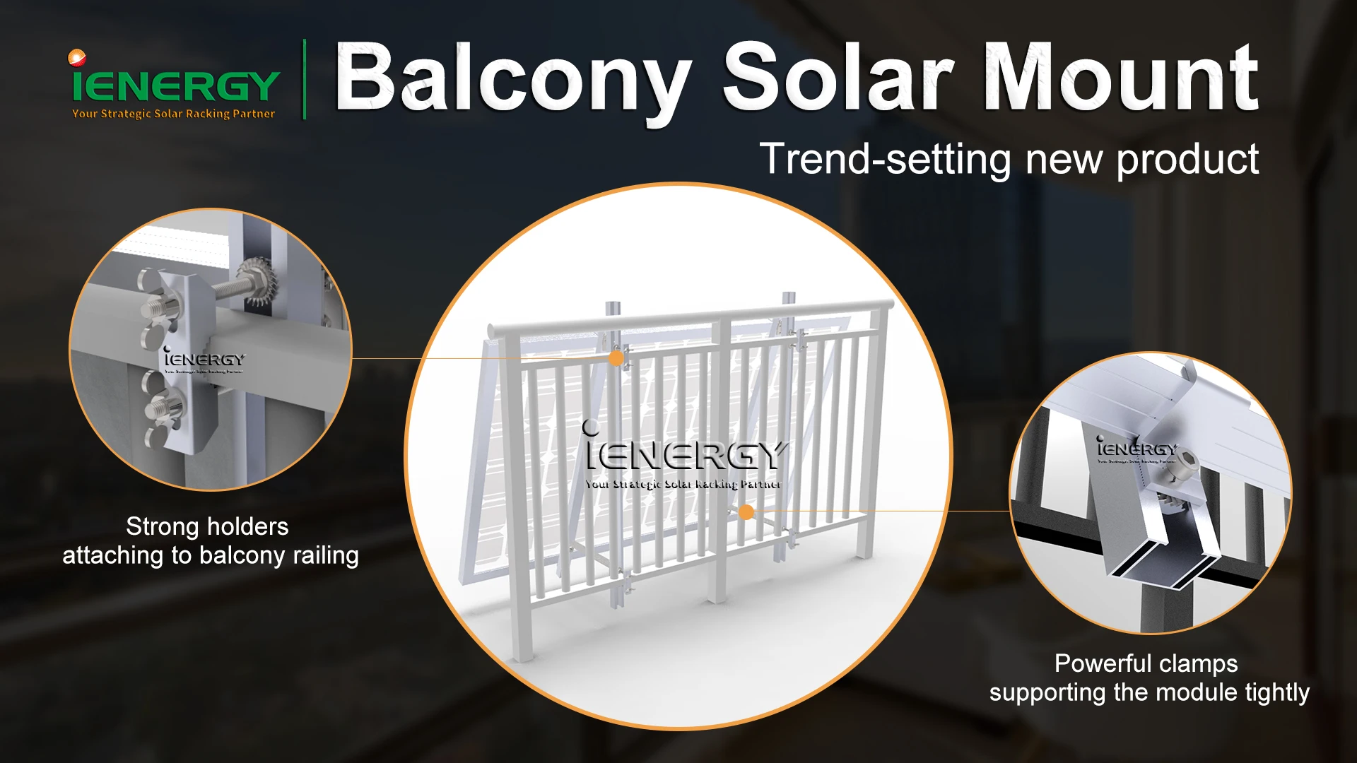Solar PV Mount Tripod Bracket for Balcony Installation