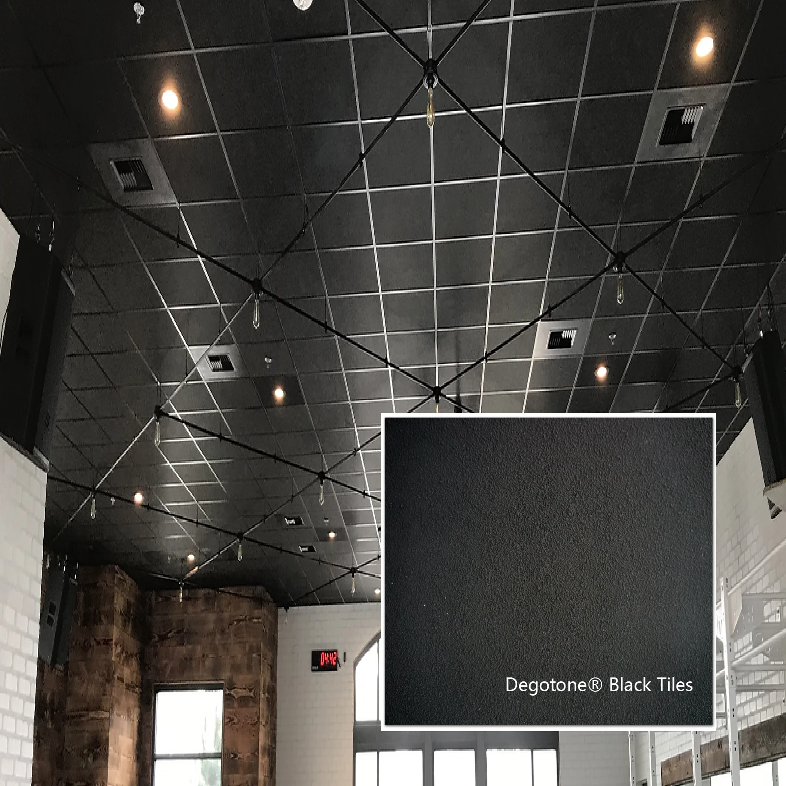 Acoustic Black Design 600X600 Suspended Ceiling Tiles Mineral Fiber ...