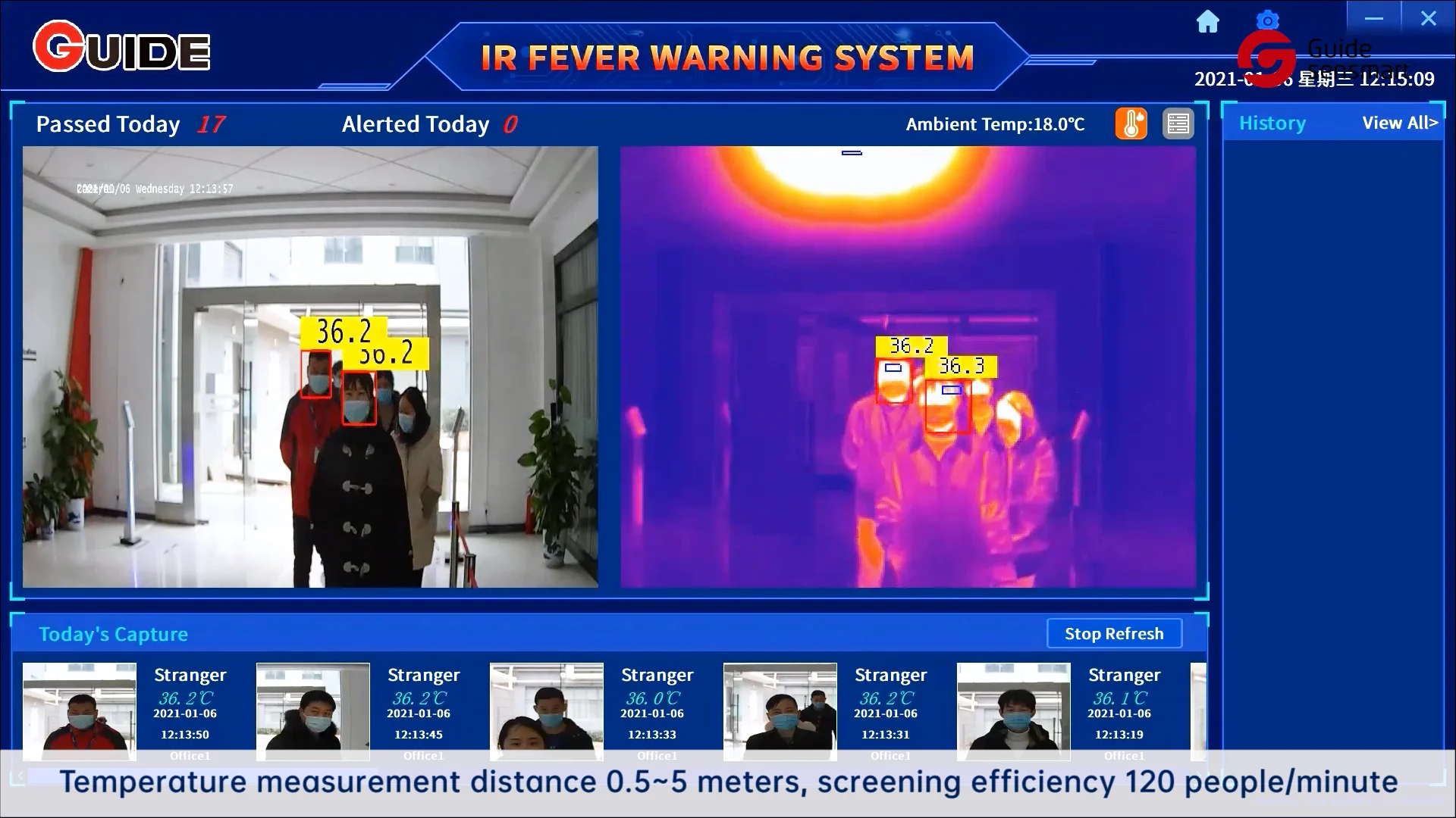 Automated Guide Qt410 Real-time Temperature Monitoring Thermal Camera ...