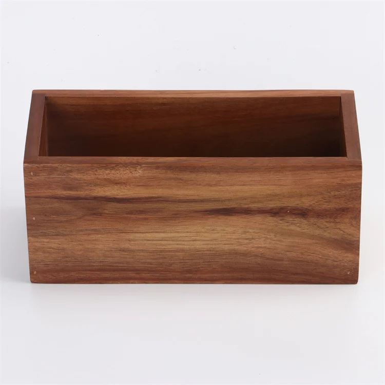 Acacia Wood Storage Trays Wooden Storage Boxes & Bins for Home Shop ...