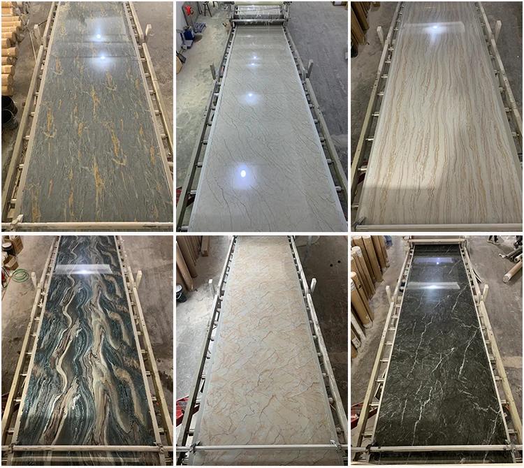 3mm Waterproof 3d Printing Glossy Marble Pvc Sheet Ub Board 1220*2440mm ...