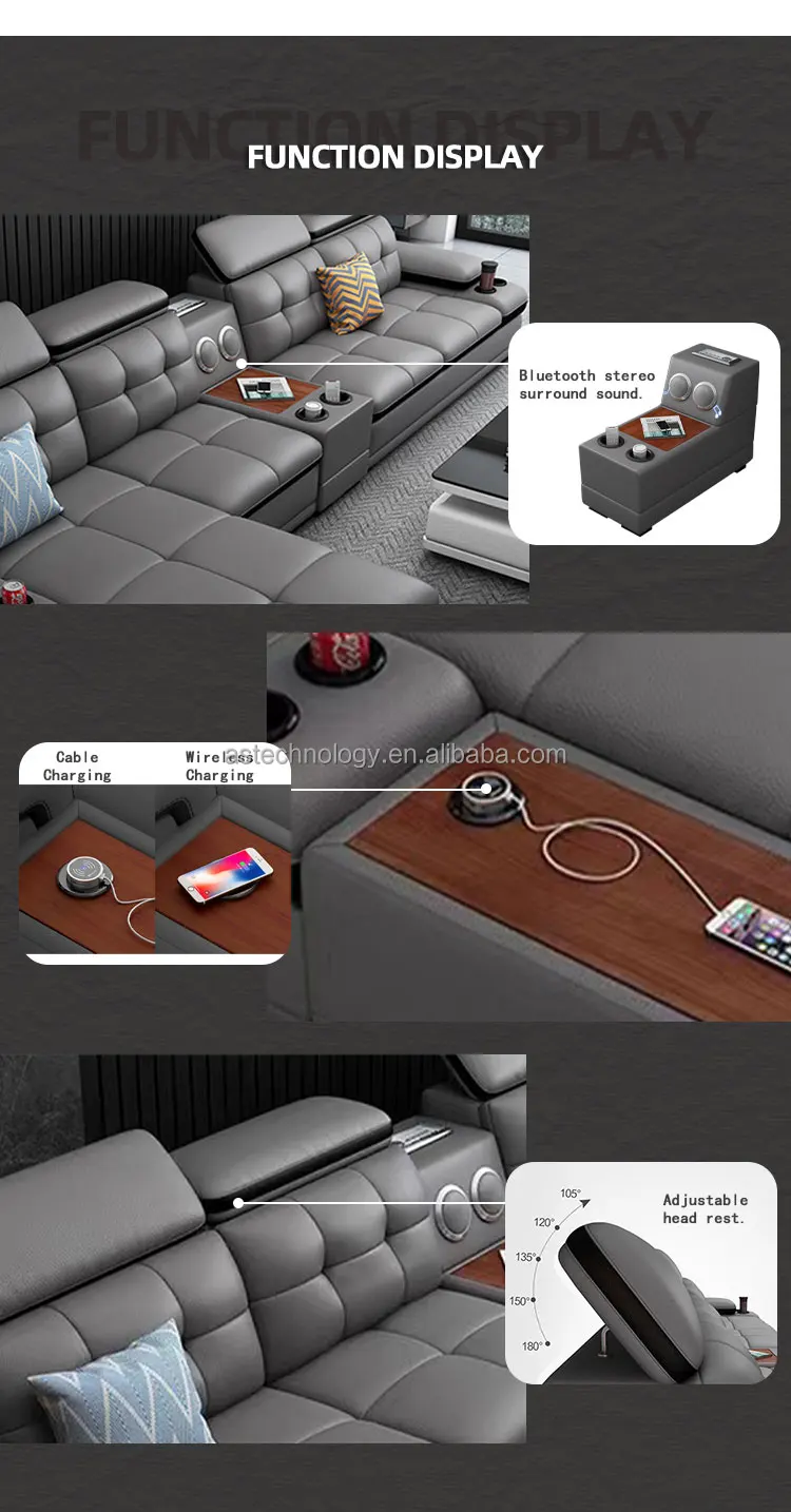 Modern High-End Combination Sofa Living Room Furniture Multifunctional ...