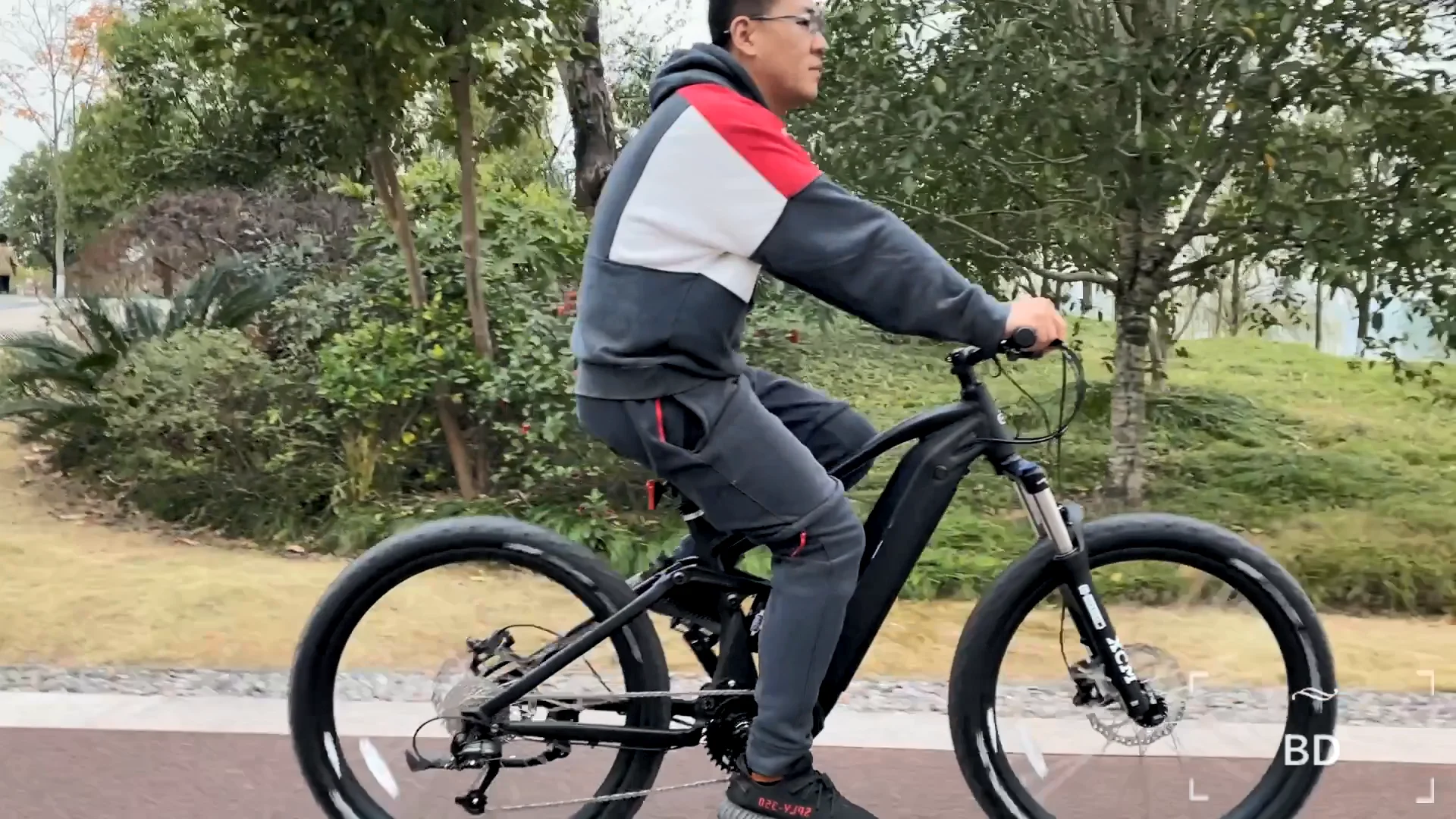 Full Suspension Electric Mountain Bike With Hidden Battery 48v14.5a Mid ...
