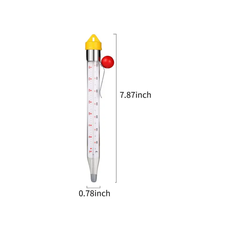 High Temperature Glass Sweet Thermometer Sugar Candy Jelly Deep Fry ...