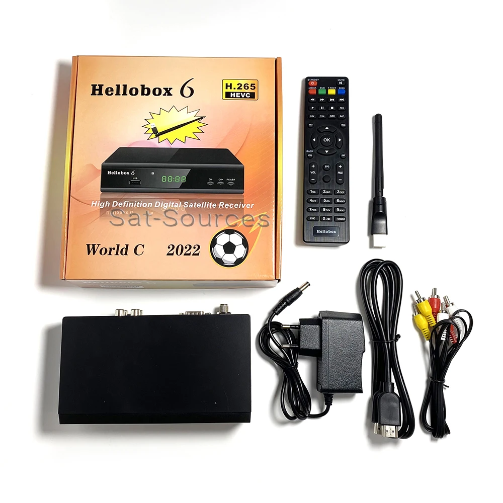 Hellobox 6 H 265 Hevc 1080p Full Hd Receptor De Tv Por Satélite Powervu ...