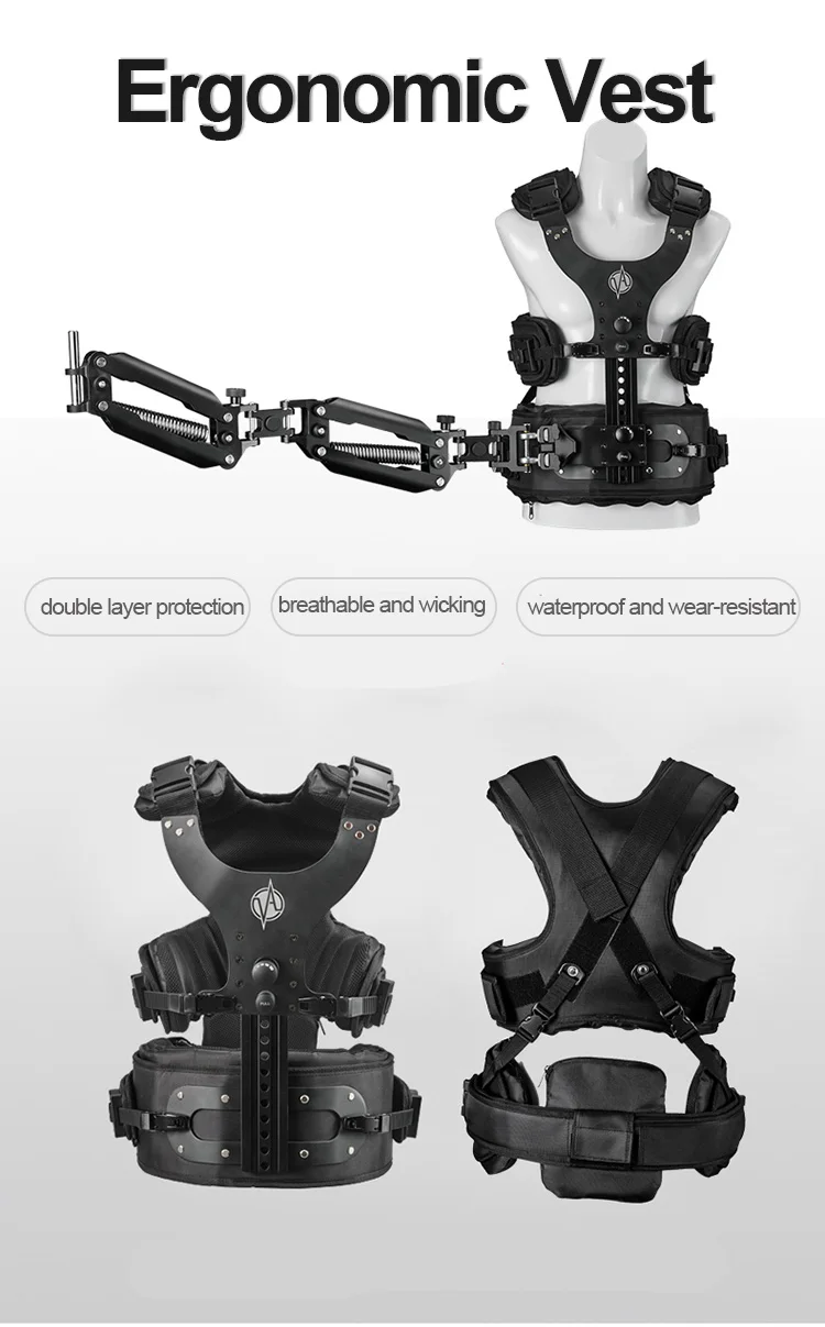 Steadicam Vest - Max Payload 18KG Dual Support Arm Stabilizer