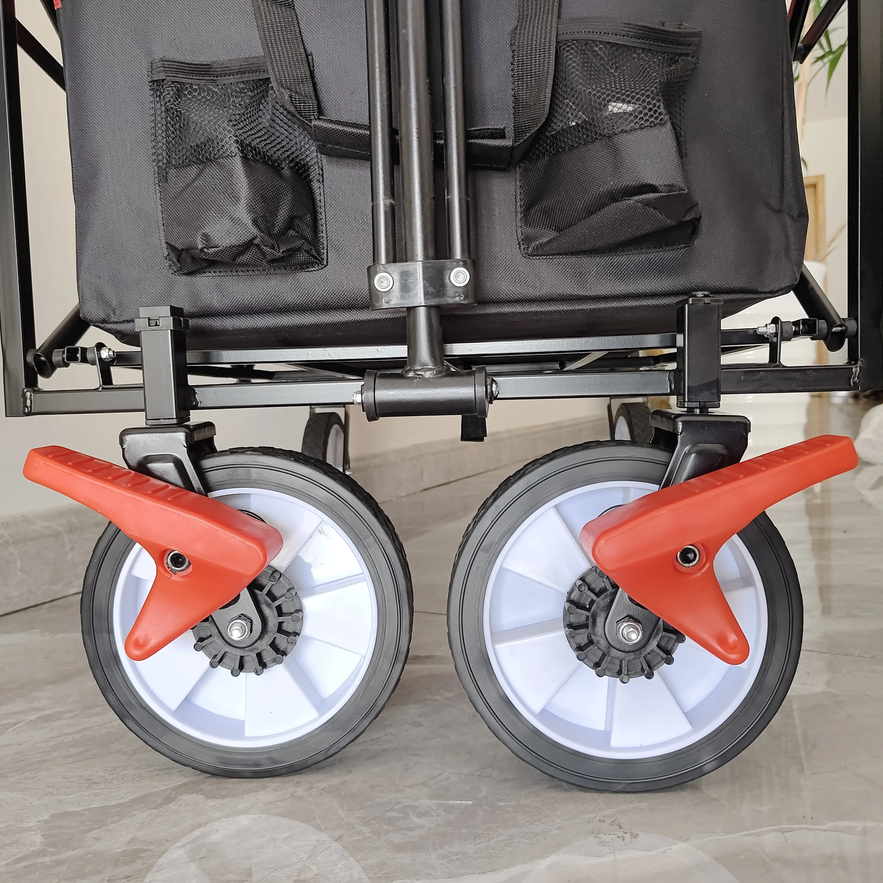 Folding Camping Trolley Wagon All Terrain Utility Wagon Beach Cart ...