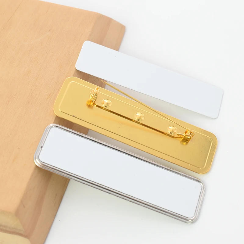 Custom Metal Personalized Name Badge - Gold & Silver