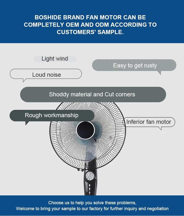 Pedestal Fan Motor 110V 240V Electric High Speed High Power Copper ...